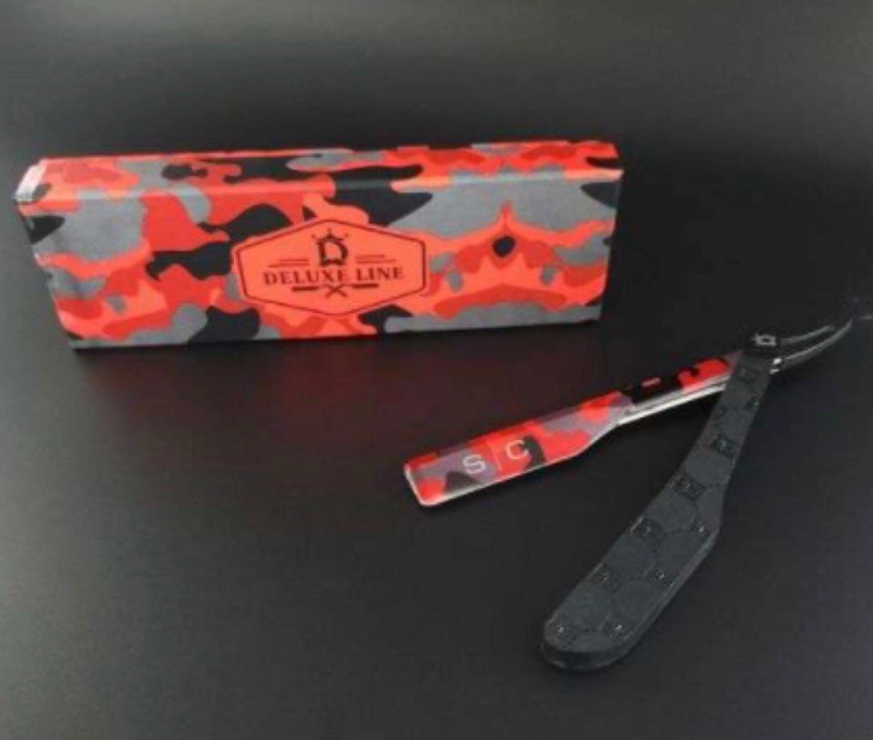 Stylecraft x deluxe camo line straight edge razor tool (blade not incl