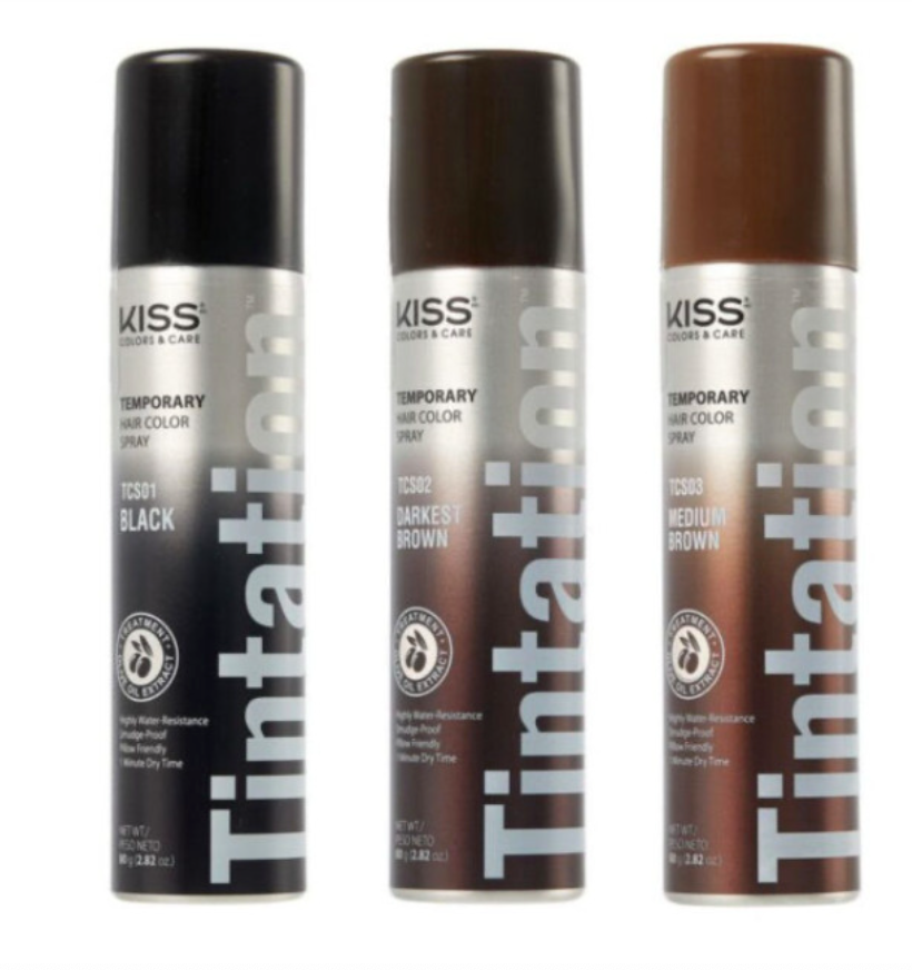 KISS TINTNATION TEMPORARY HAIR COLOR LARGE SPRAY 6 OZ – 3 color instoc