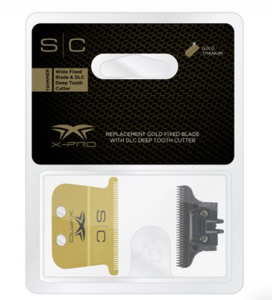 StyleCraft S|C Gold X-Pro Wide Fixed Trimmer Blade with DLC Deep Tooth
